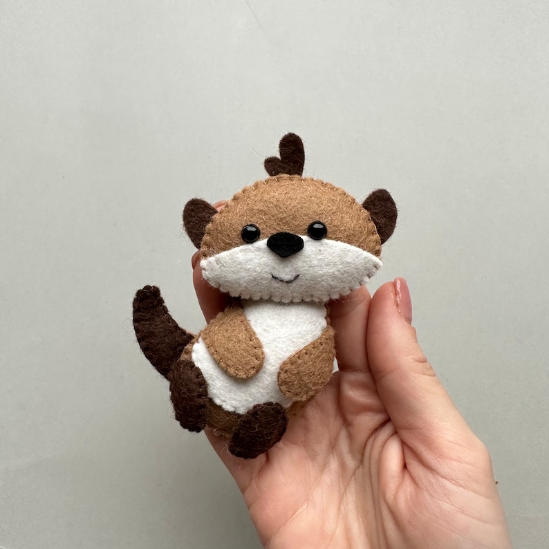 Otter Ornament Felt Sewing Pdf Pattern Otter Plush Funny Ornament ...