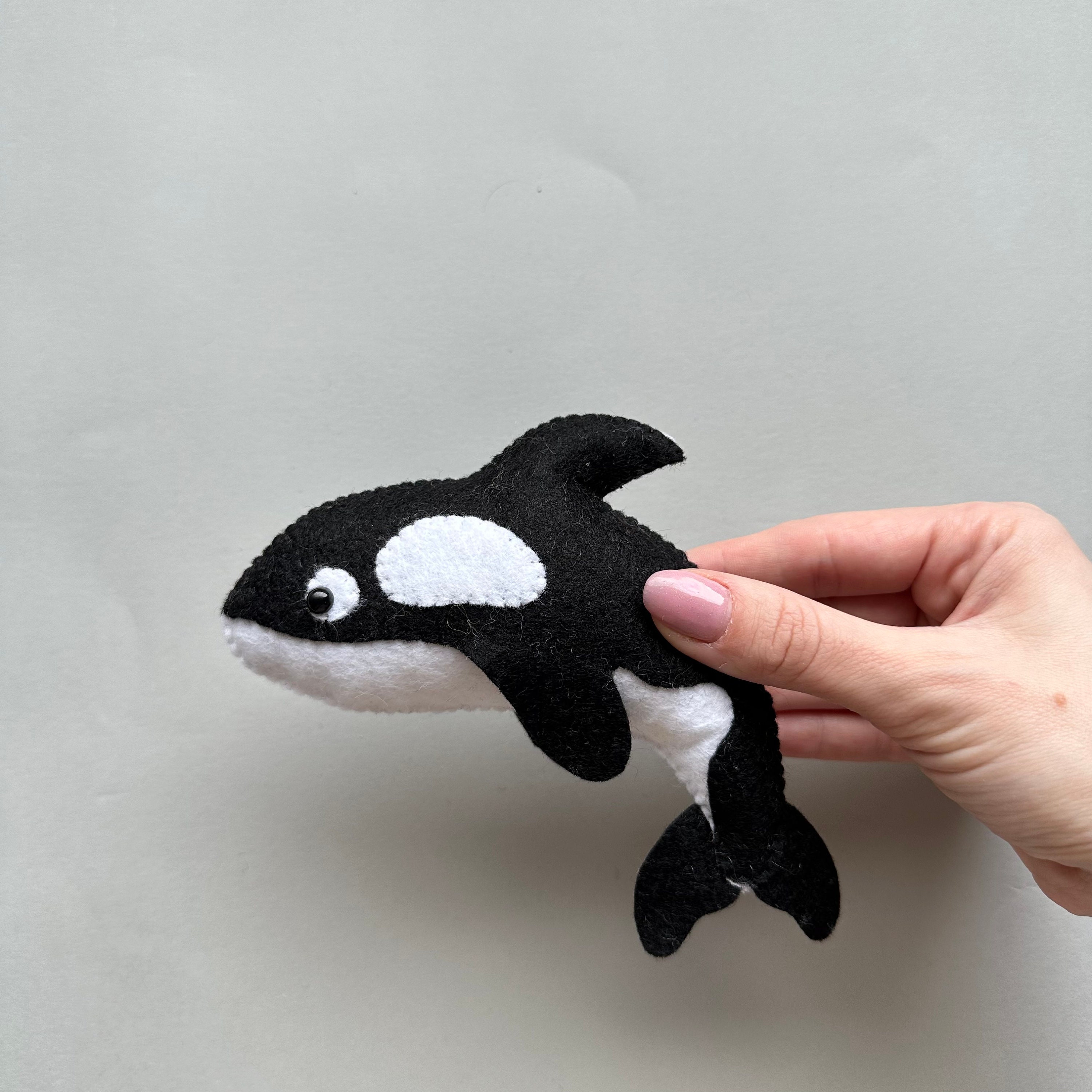 Killer Whale Pdf Pattern Felt Sewing Plush Handmade Toys Whale Ornament ...