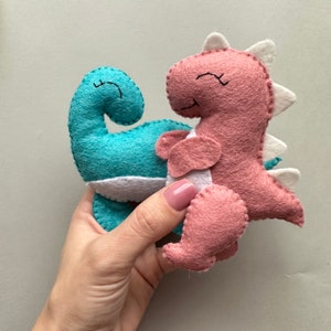 Set of 6 Dinosaur Plush Pattern Felt Sewing Pdf Pattern Dino Ornament ...