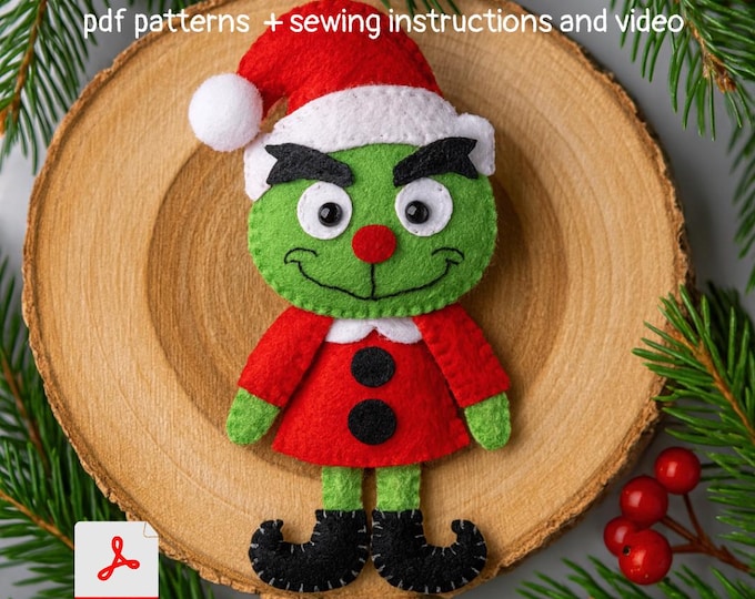 PDF Pattern to Make a Felt Grinch. - Etsy Canada