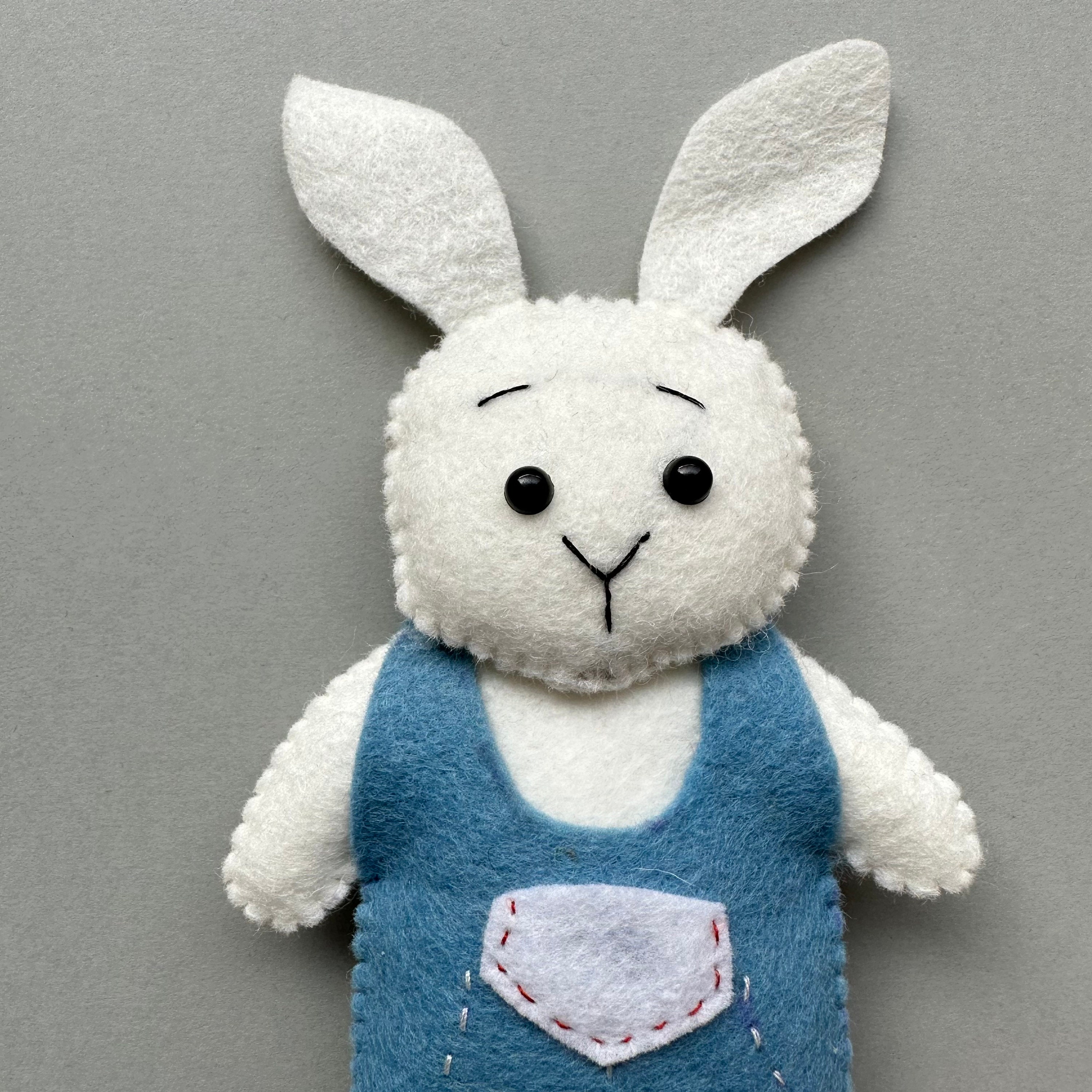 Set of 2 Pdf Bunny Plush Pattern Woodland Felt Animals Cute Plushie ...