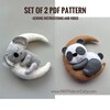 Set of 2 Pdf Bunny Plush Pattern Woodland Felt Animals Cute Plushie ...