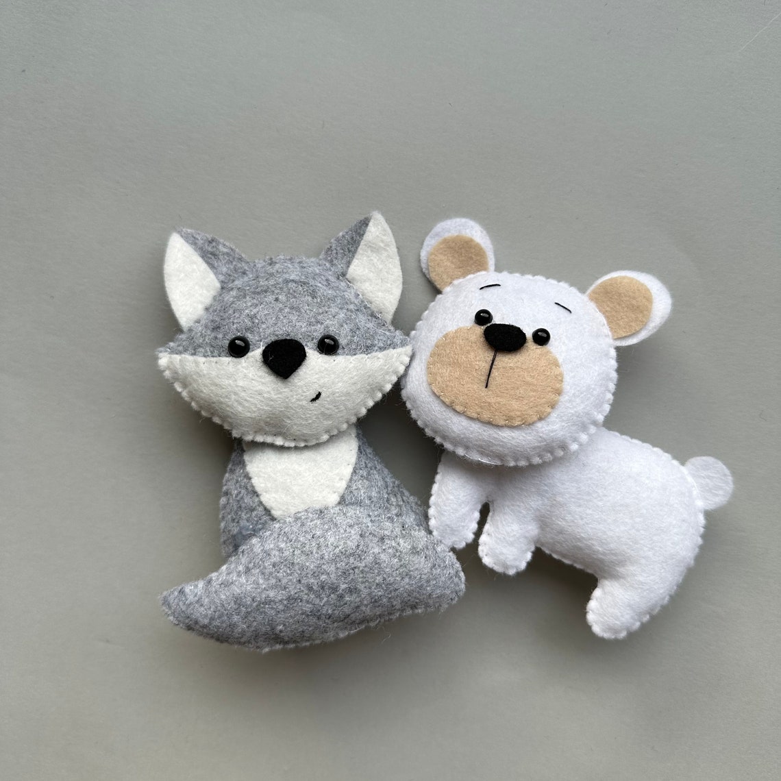 Set of 7 Pdf Pattern Polar Animals Plush Pattern Bear Arctic Fox ...