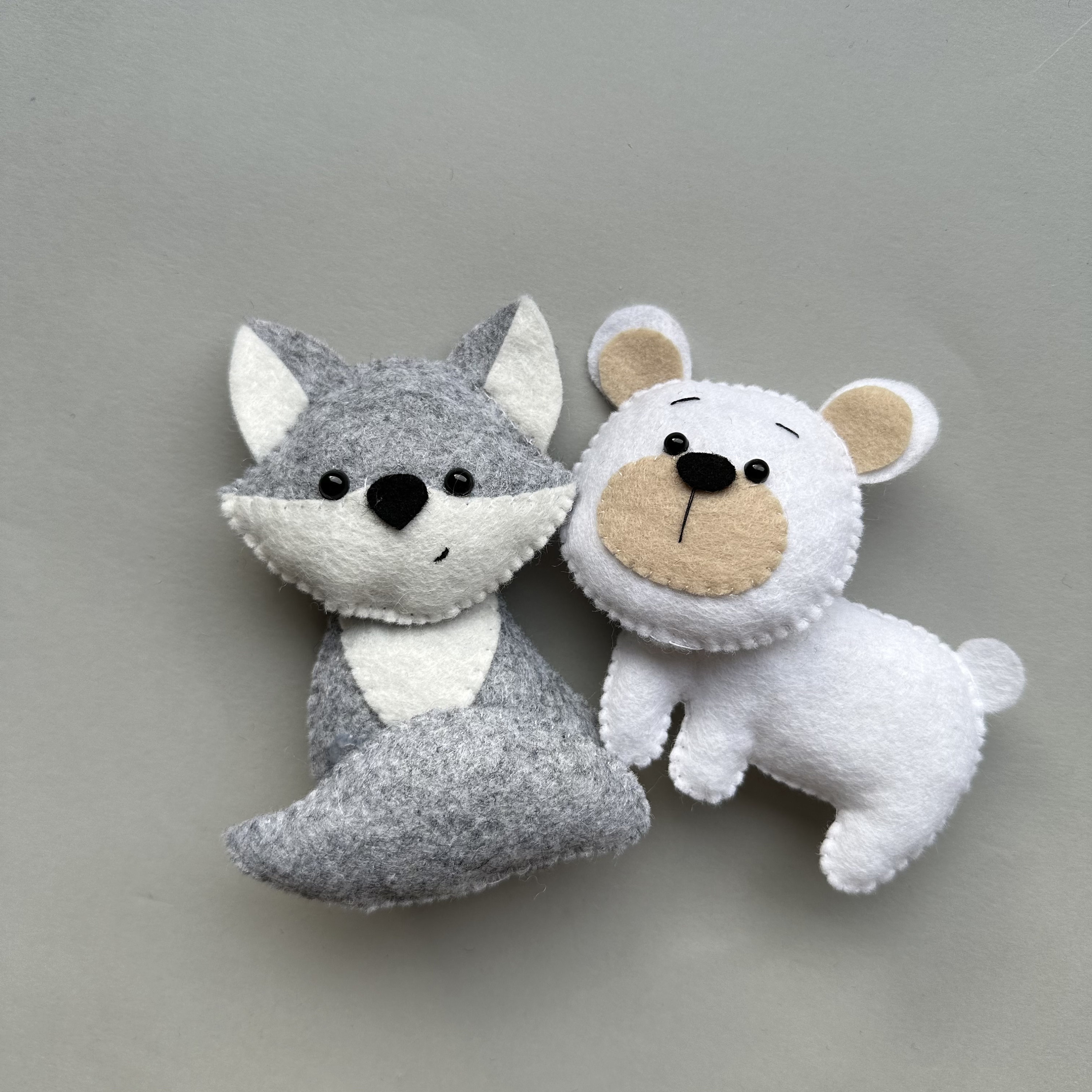 Set of 7 Pdf Pattern Polar Animals Plush Pattern Bear Arctic Fox ...