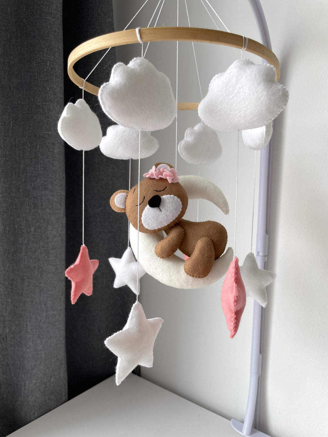 Make Your Own Bear Baby Mobile Handmade Crib Nursery Decor for Baby ...