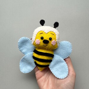 Cute Bee Plush Pdf Pattern Felt Sewing Animals Handmade Insect Bee Toy ...