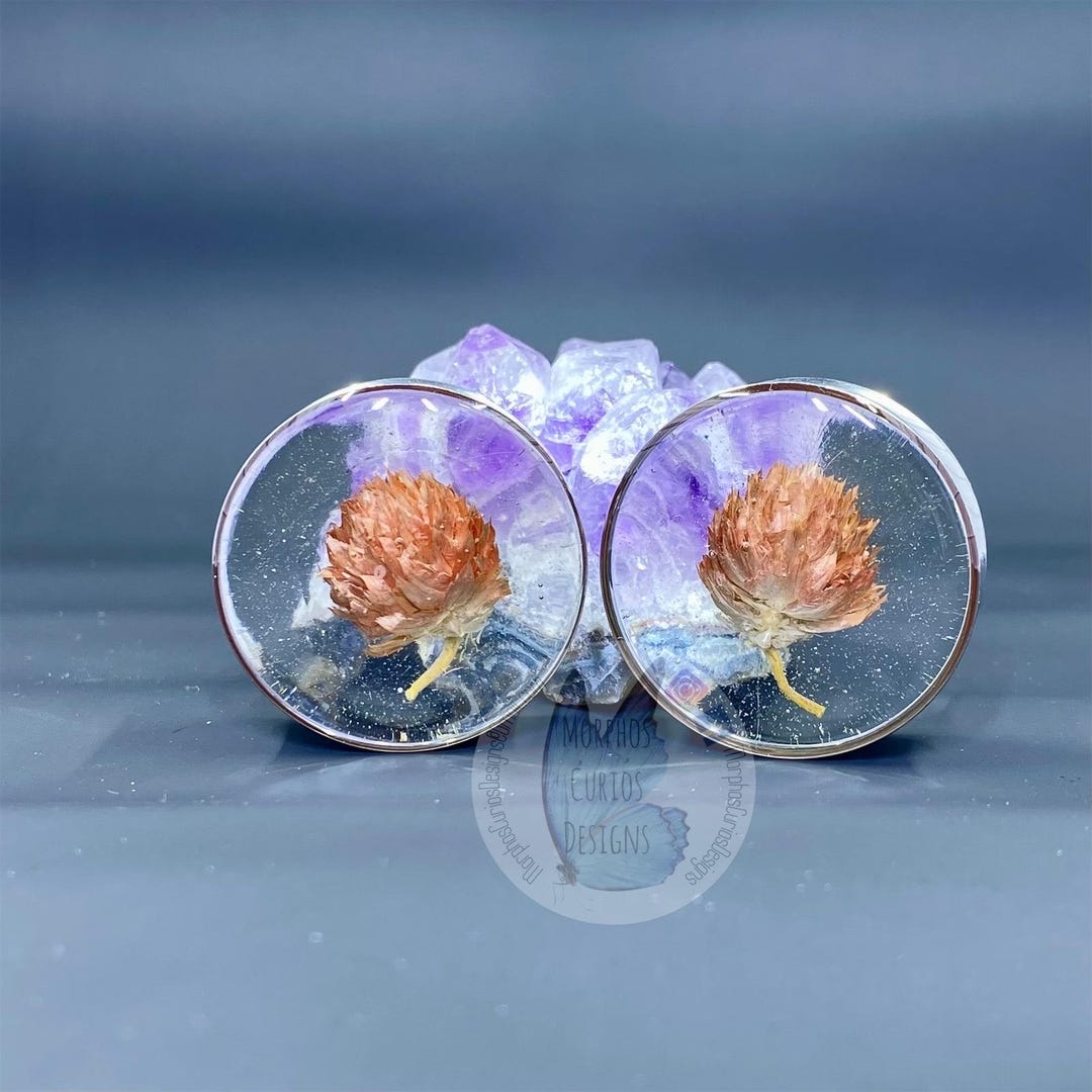 Red Clover Flower Gauges Tunnels Plugs - Etsy