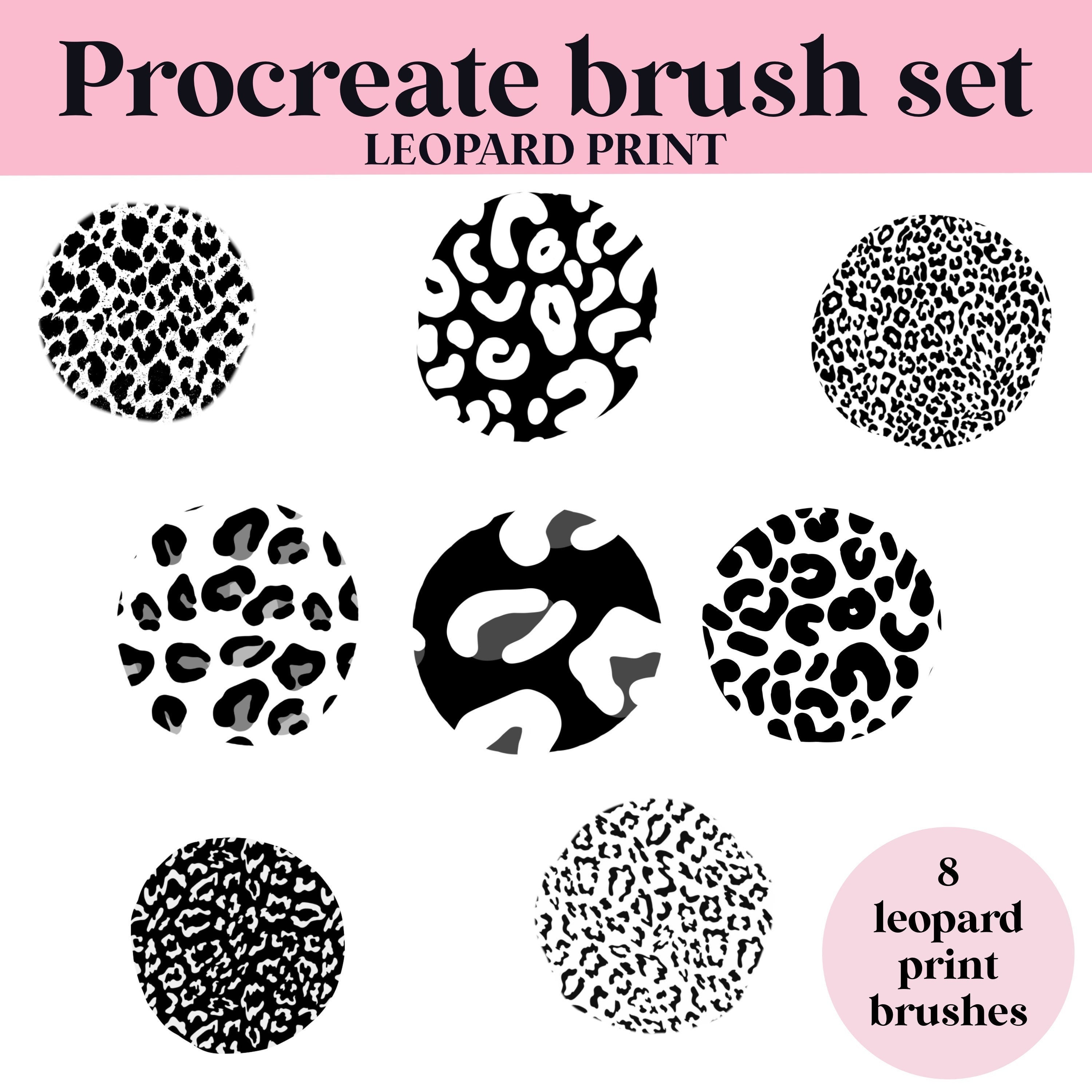 Leopard Print Procreate Brush Set Big Cat Pattern Bundle - Etsy