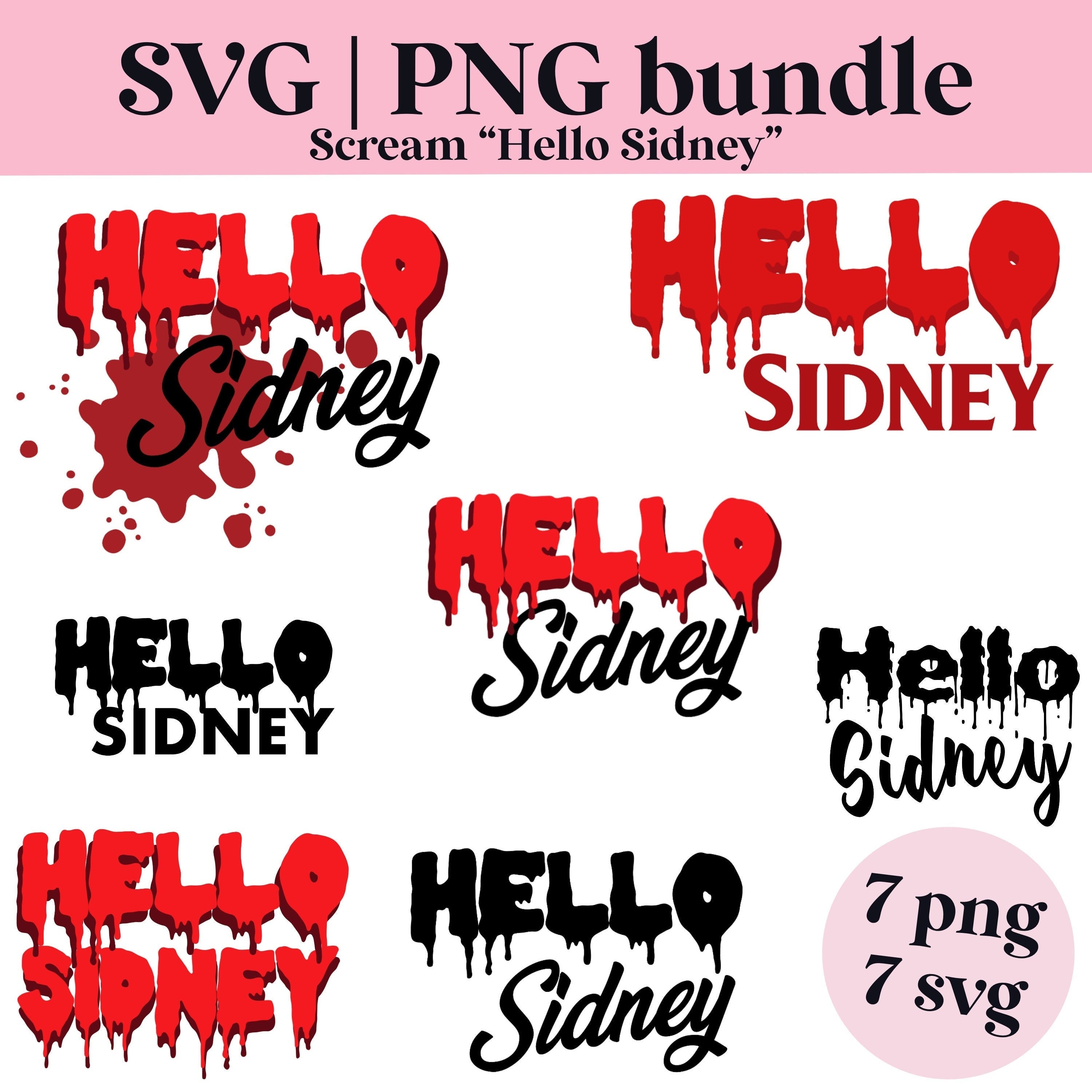 Scream HELLO SIDNEY Ghost Face Svg Png Bundle / Horror Vector - Etsy