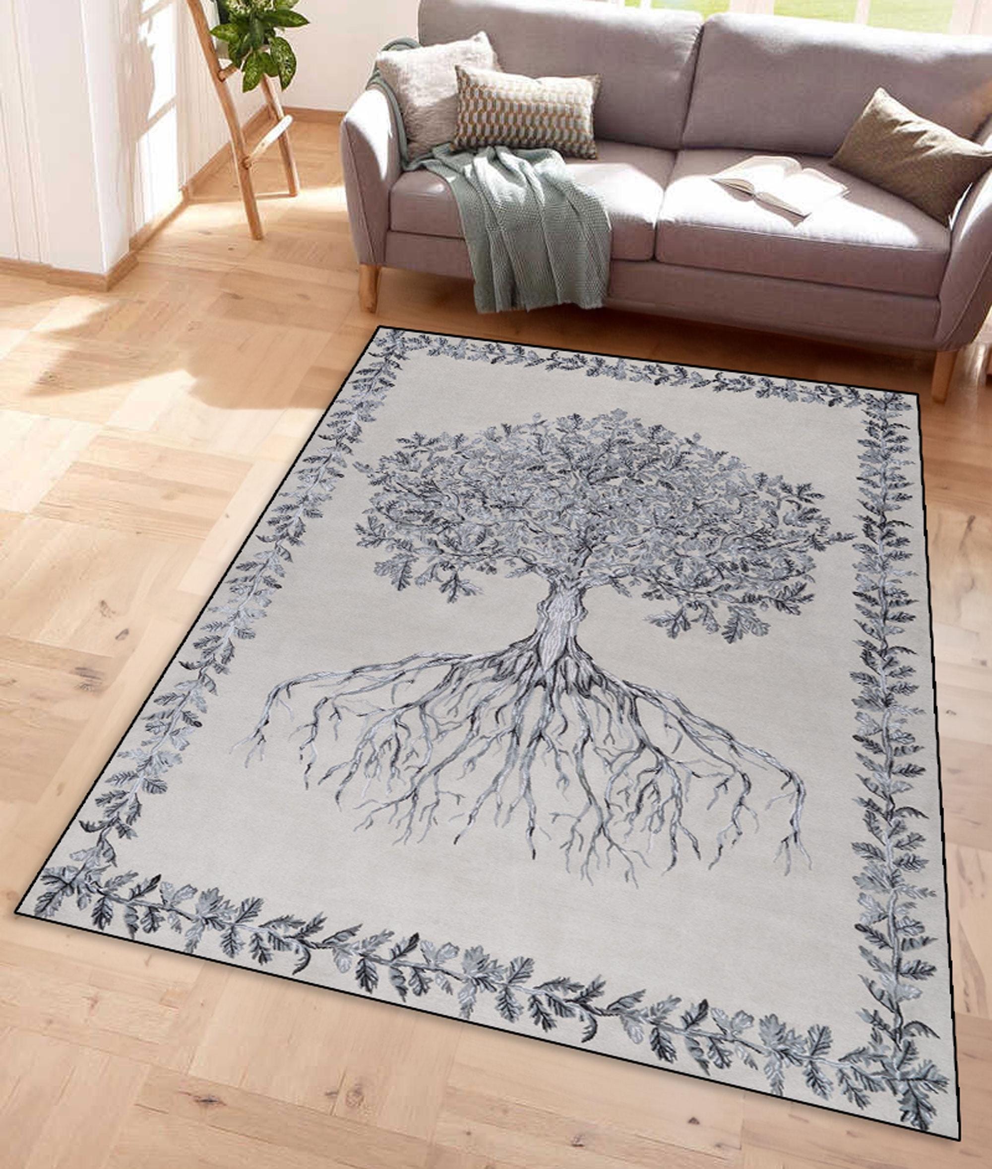 Tree of Life,tree of Life Rug,black and White Tree Rug, Tree of Life ...