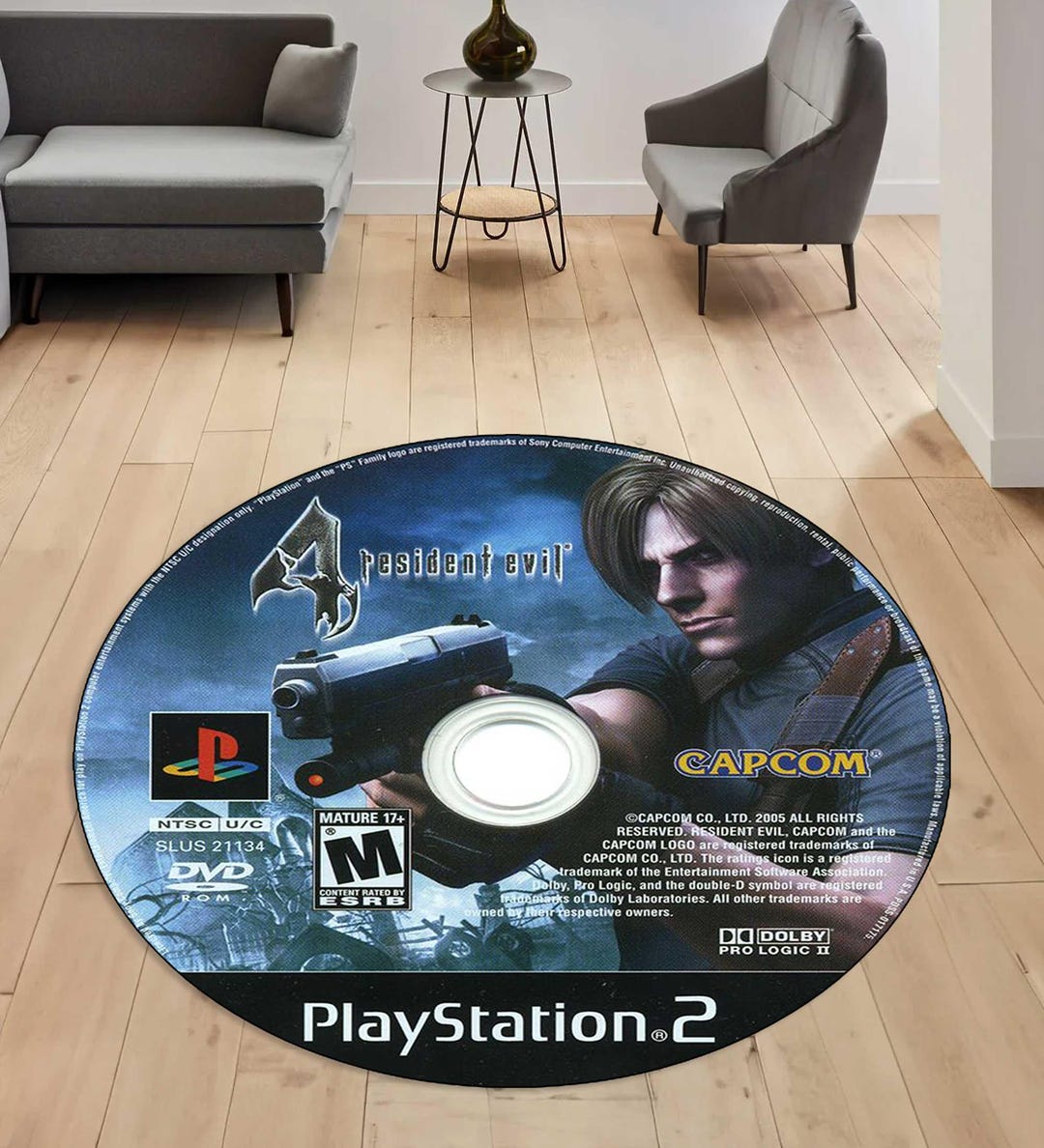 Resident Evil Round Rug: Custom Gamer Decor - Etsy