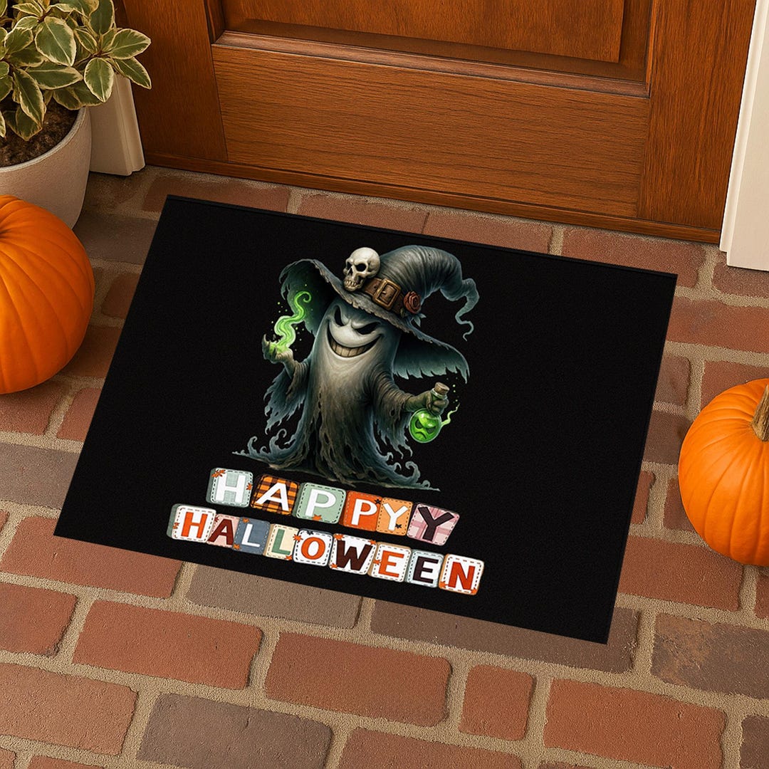 80s Horror Movie Collage Halloween Door Mat - Etsy