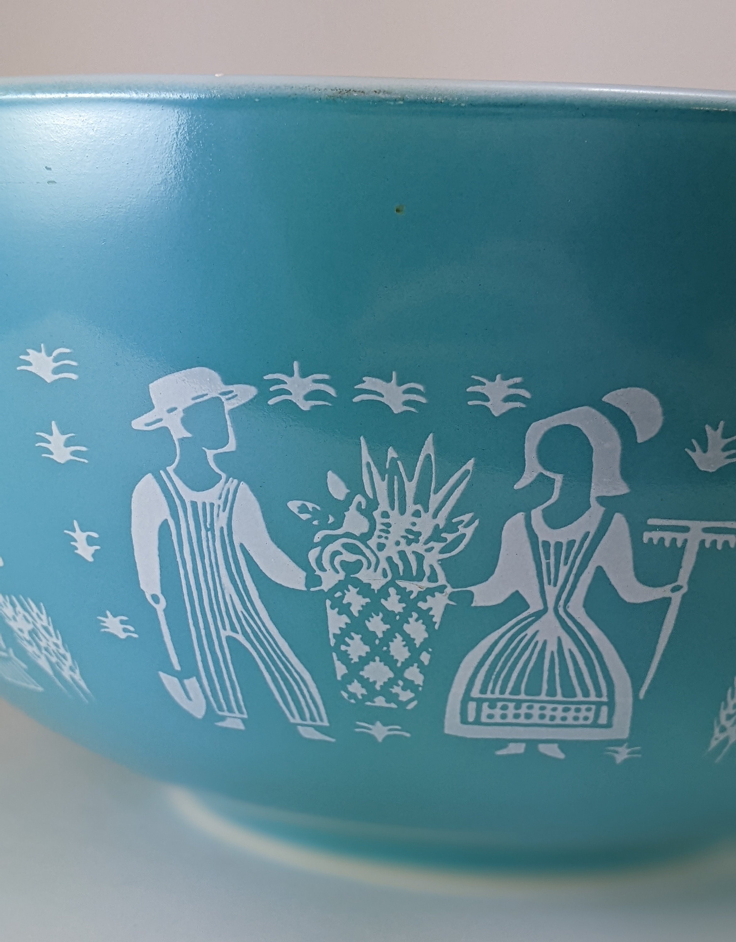 Vintage Pyrex Amish Butterprint Turquoise Cinderella Mixing Bowl 444 - Etsy