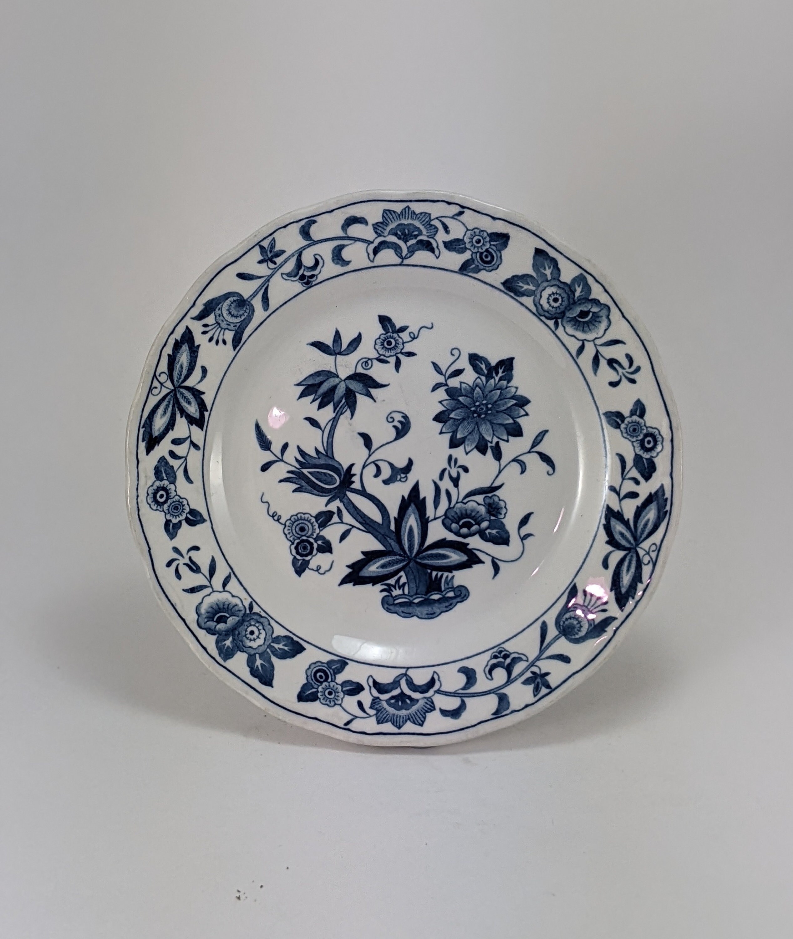 Vintage Nikko Japanese Ironstone Blue Bonnet Plate - Etsy