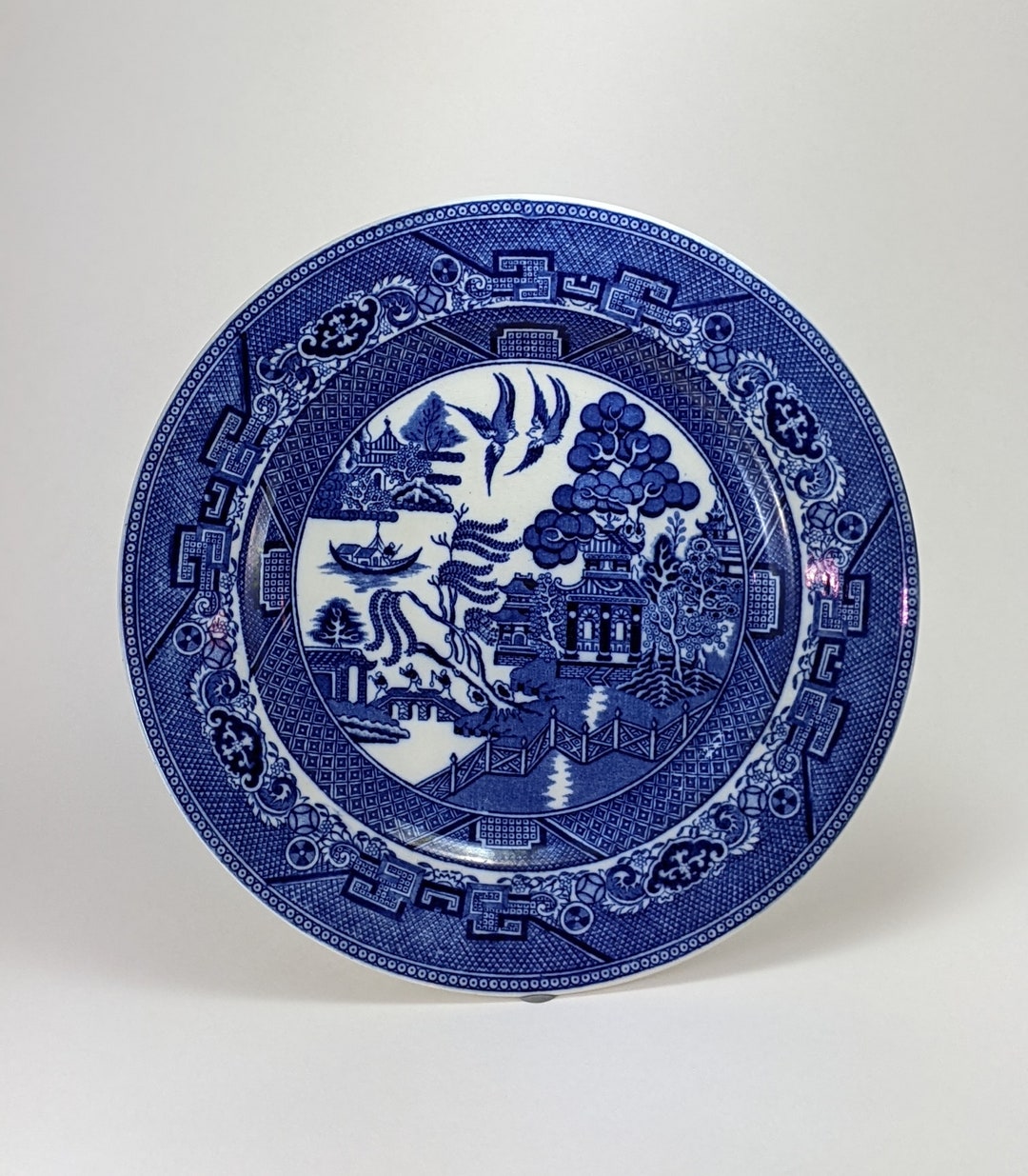 Vintage Adderley Ware Blue Willow 10" Plate Blue & White Chinoiserie ...