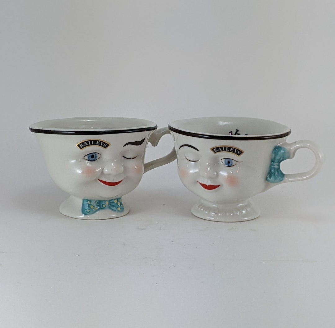 Vintage Bailey's Winking Face Yum His & Hers Cups/mugs - Etsy