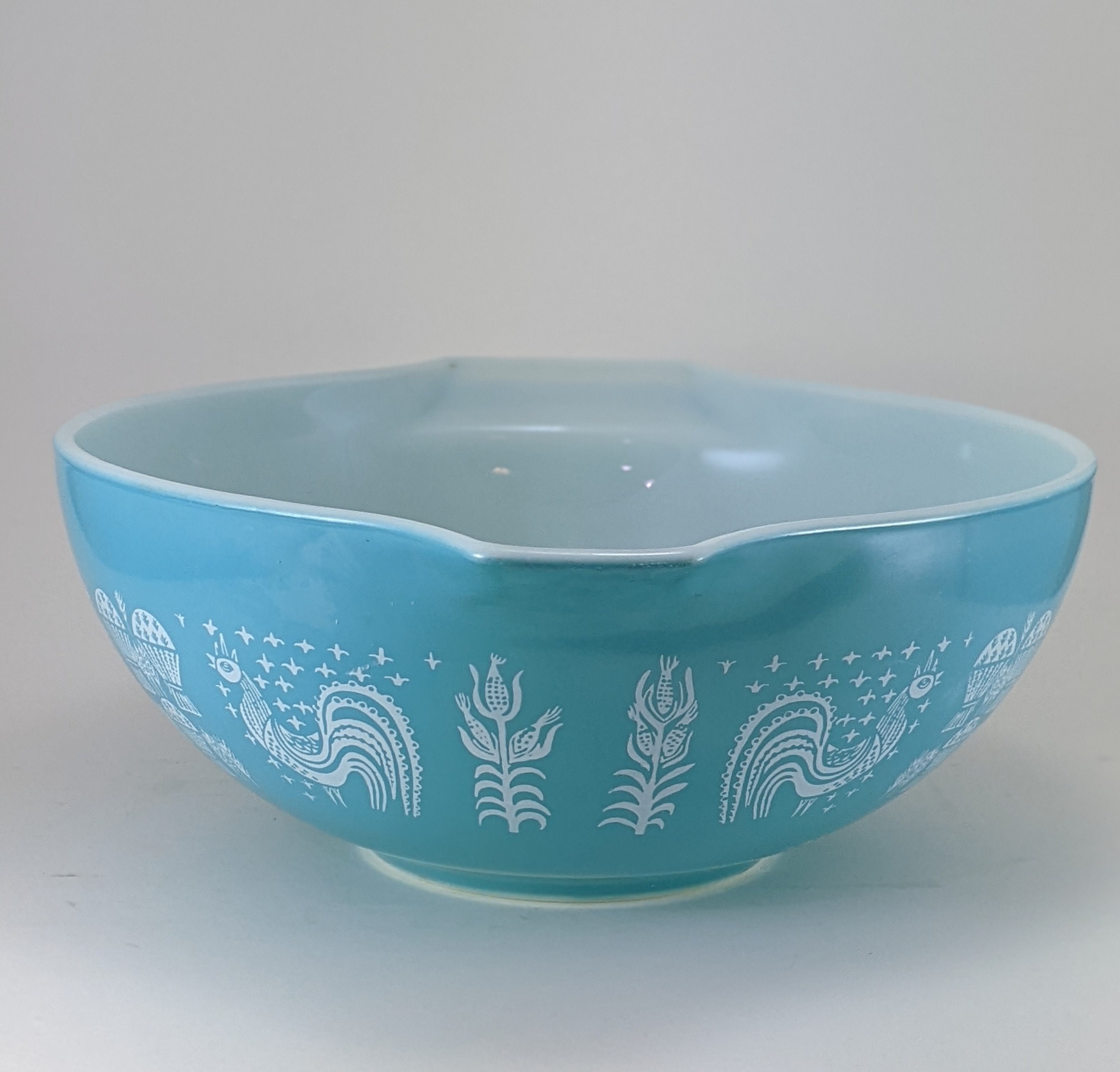 Vintage Pyrex Amish Butterprint Turquoise Cinderella Mixing Bowl 444 - Etsy