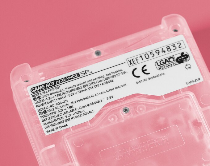 Label: Gameboy Advance SP / GBA SP Alternative Colors replacement Label ...