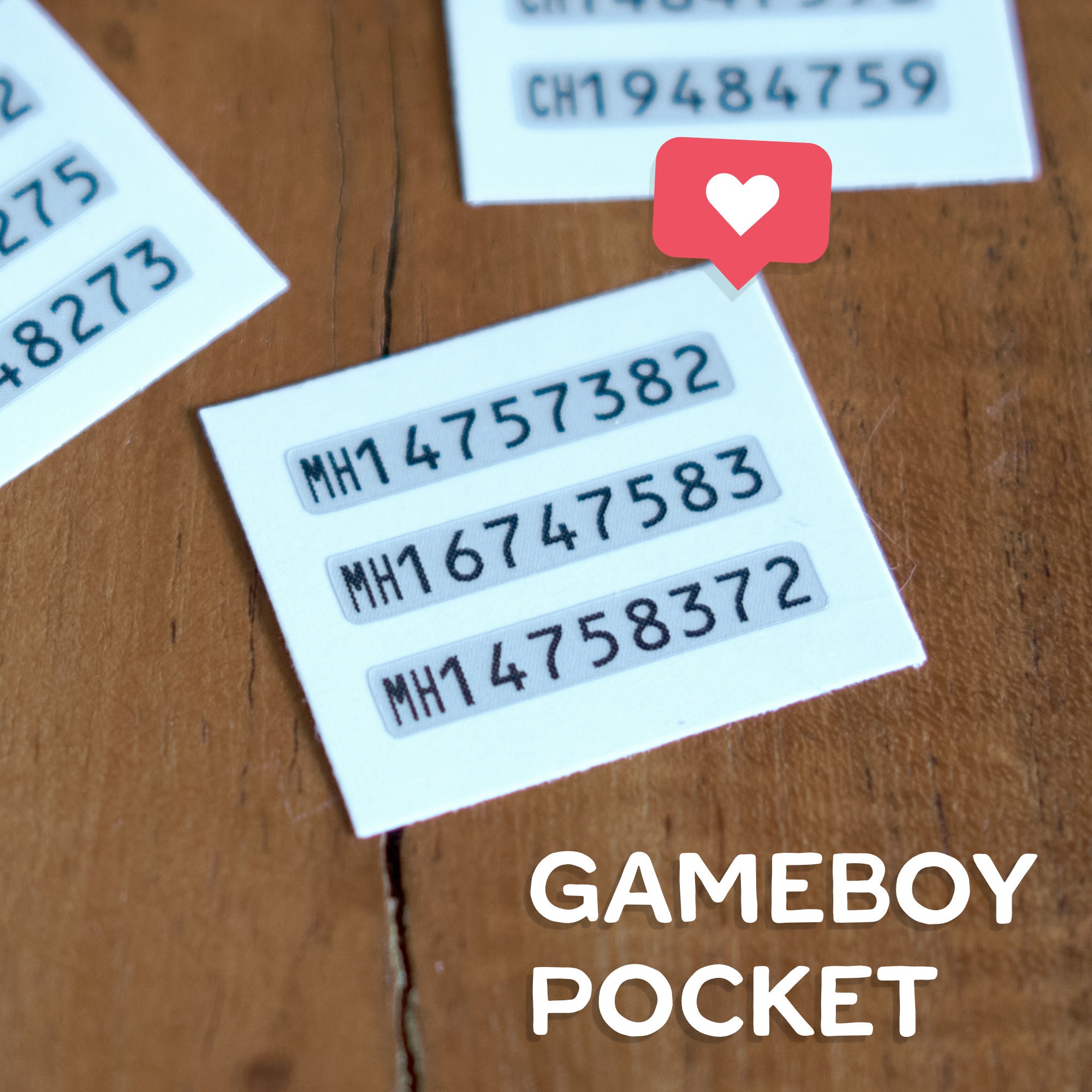 3 X Serial Numbers: Gameboy replacement - Etsy