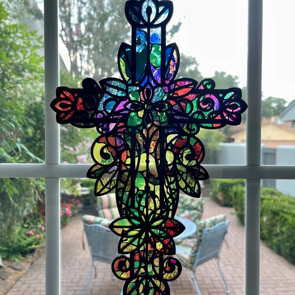 Stained Glass Cross - Etsy