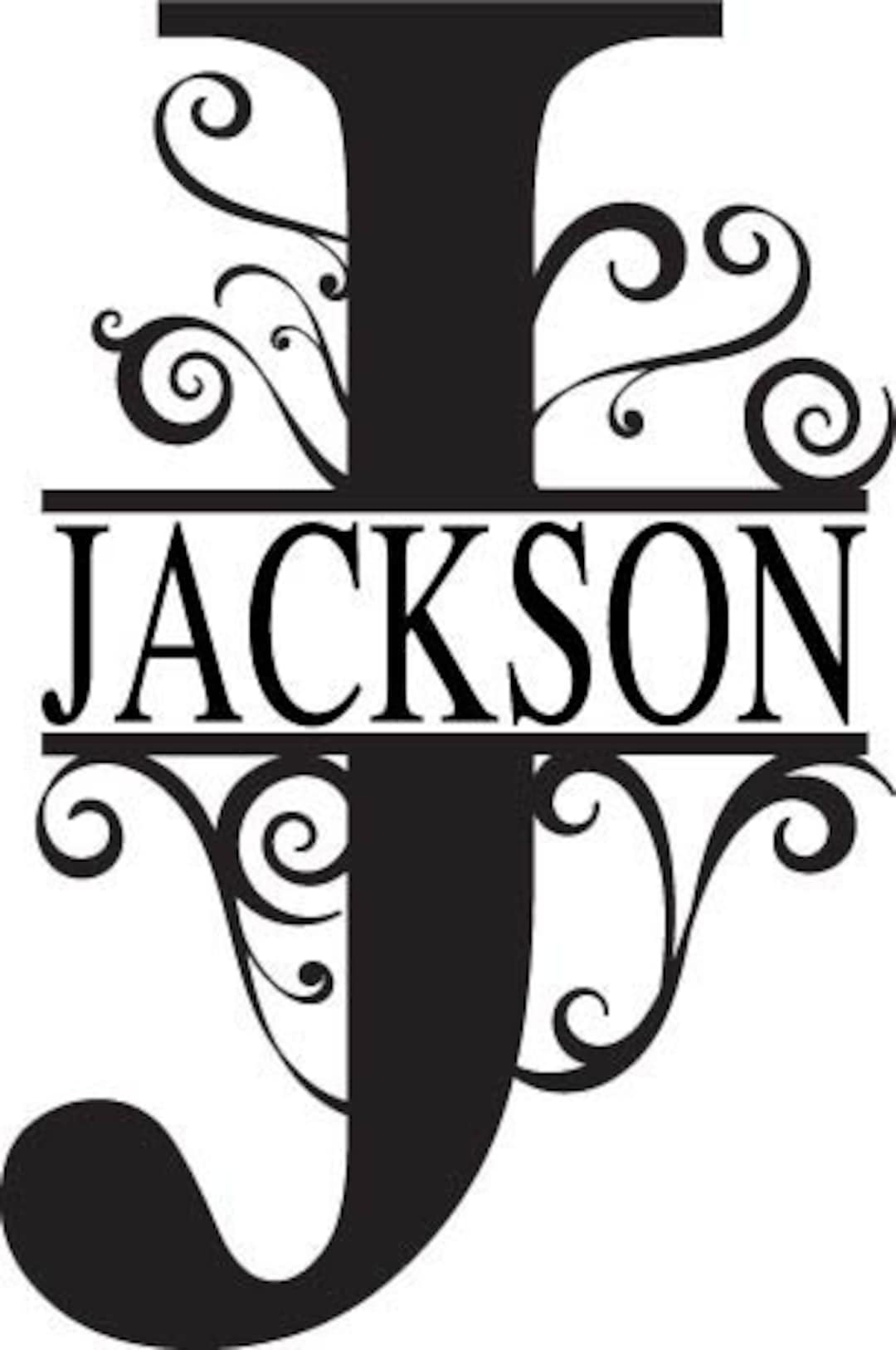 JACKSON Monogram Digital Download SVG File for CNC Laser and - Etsy