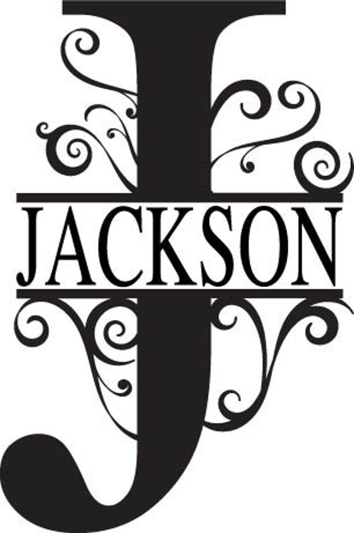 JACKSON Monogram Digital Download SVG File for CNC Laser and - Etsy