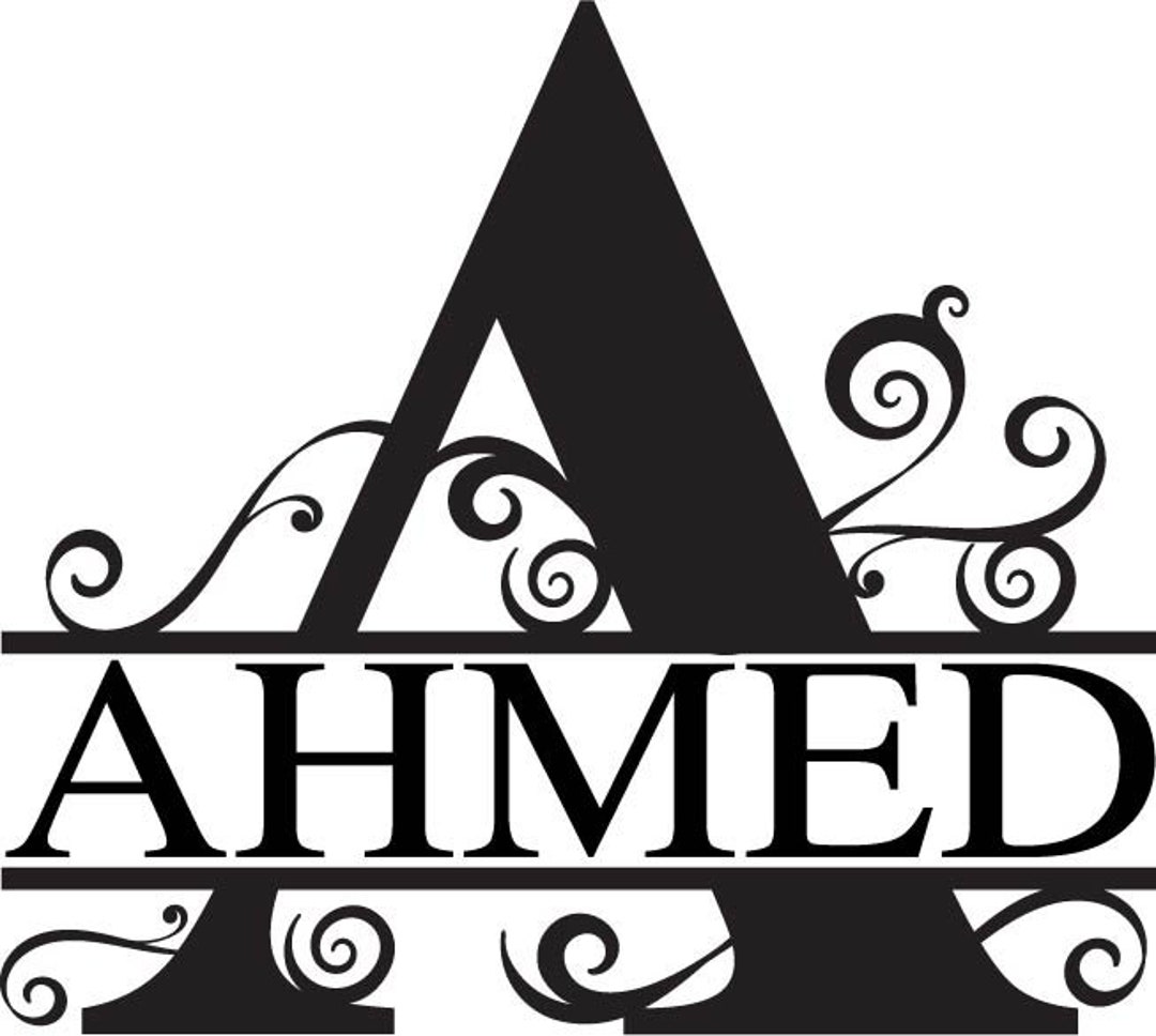 AHMED Monogram Digital Download SVG File for CNC, Laser and Other ...