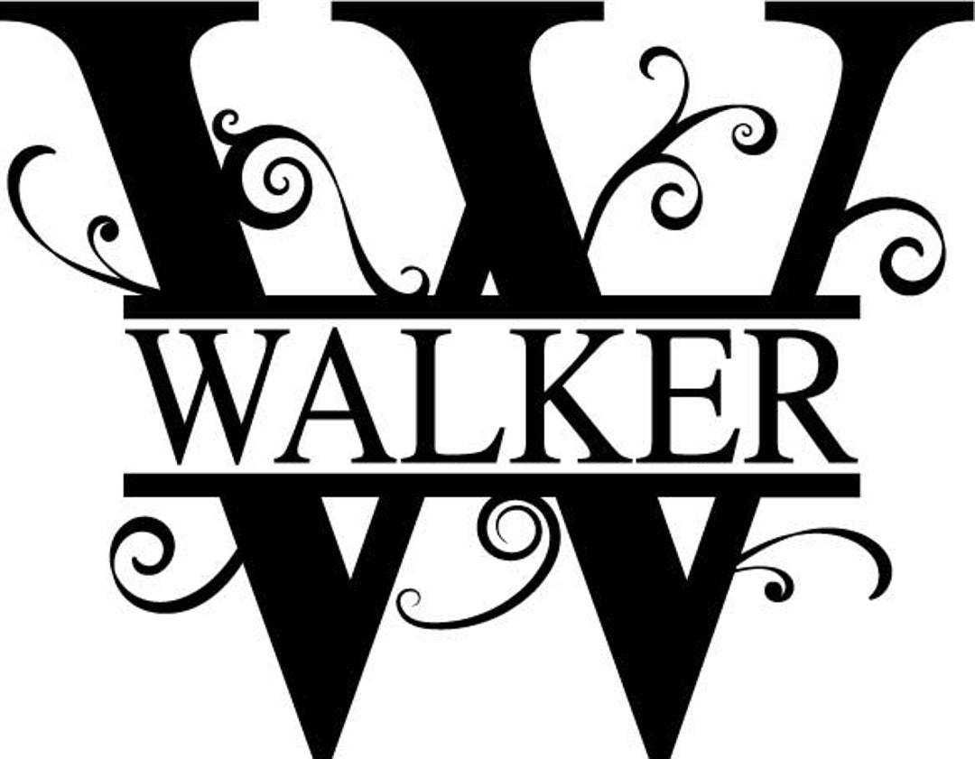 WALKER Monogram Digital Download SVG File for CNC, Laser and Other ...