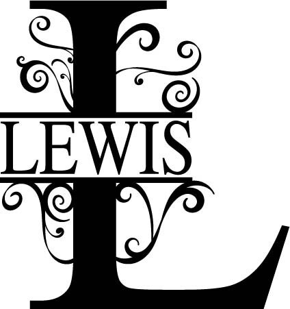 LEWIS Monogram Digital Download SVG File for CNC, Laser and Other ...