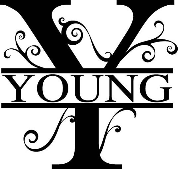 YOUNG Monogram Digital Download SVG File for CNC Laser | Etsy