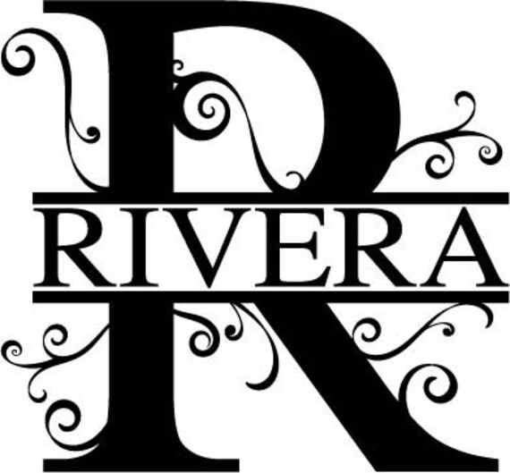 RIVERA Monogram Digital Download SVG File for CNC Laser | Etsy