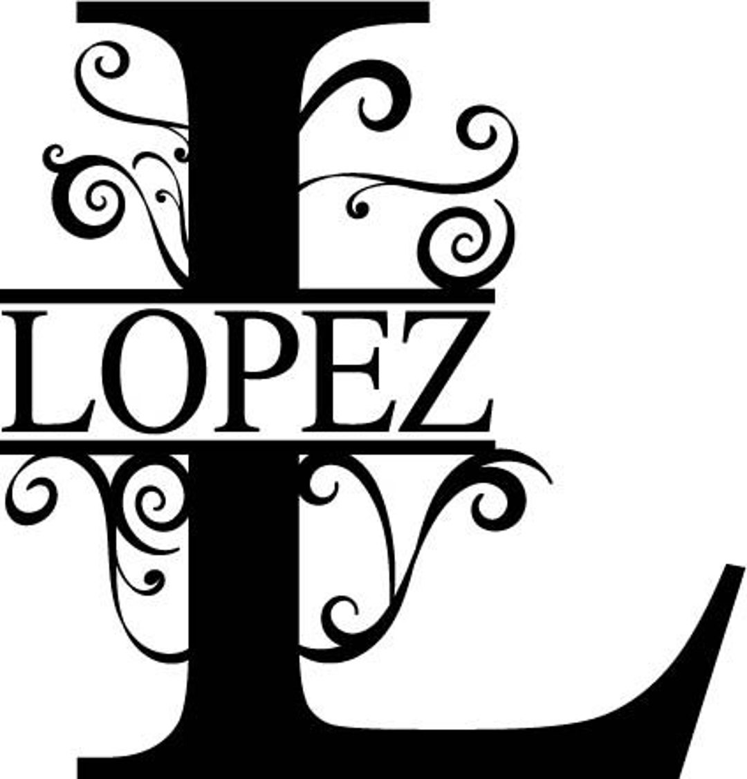 LOPEZ Monogram Digital Download SVG File for CNC Laser and - Etsy
