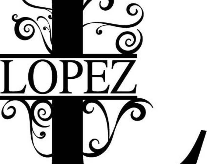 LOPEZ Monogram Digital Download SVG File for CNC, Laser and Other ...