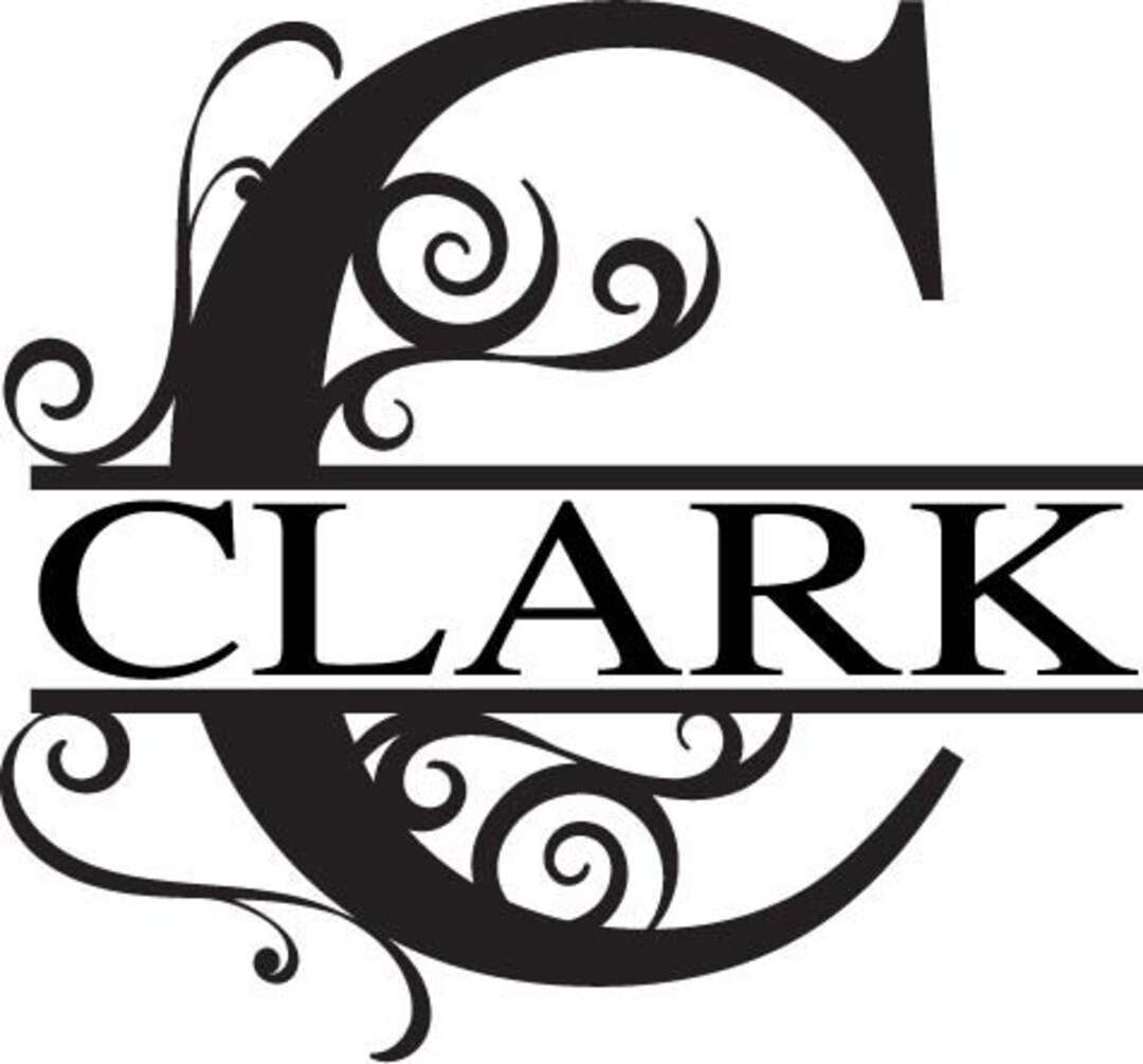 CLARK Monogram Digital Download SVG File for CNC Laser and - Etsy