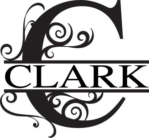CLARK Monogram Digital Download SVG File for CNC Laser | Etsy