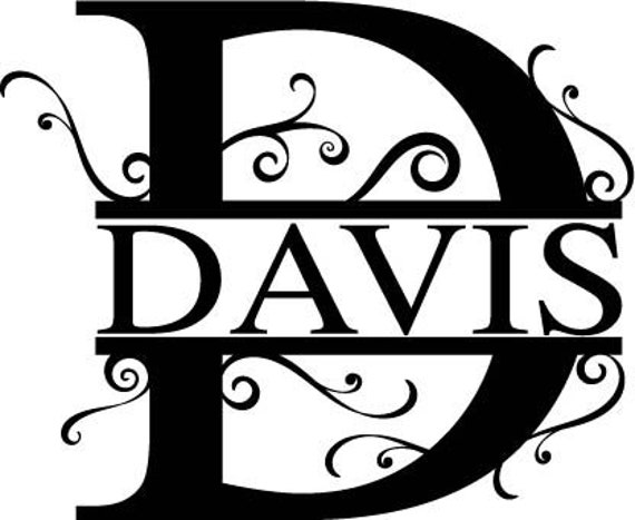 DAVIS Monogram Digital Download SVG File for CNC Laser - Etsy