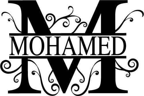 MOHAMED Monogram Digital Download SVG File for CNC, Laser and Other ...