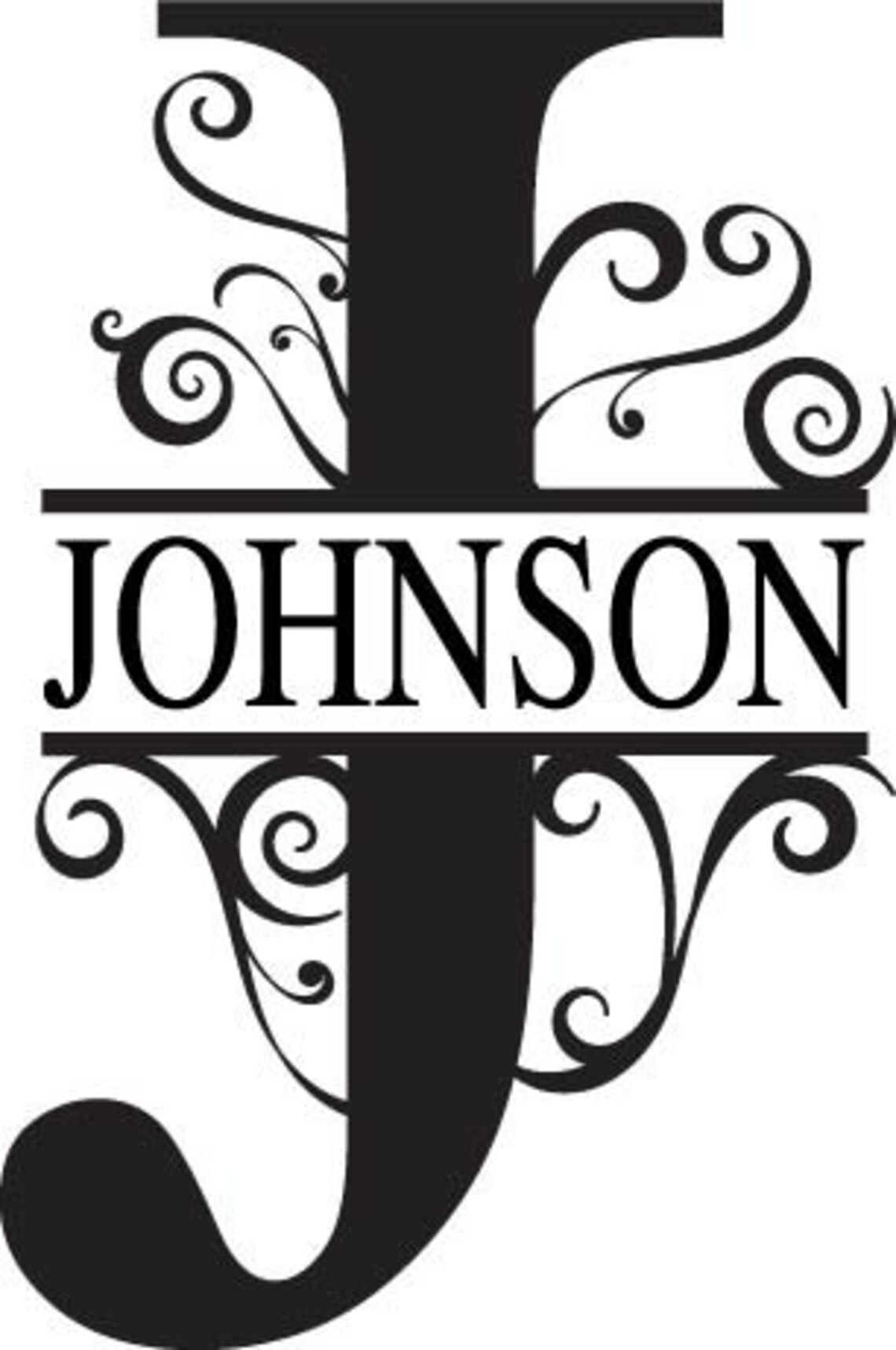 JOHNSON Monogram Digital Download SVG File for CNC Laser and - Etsy
