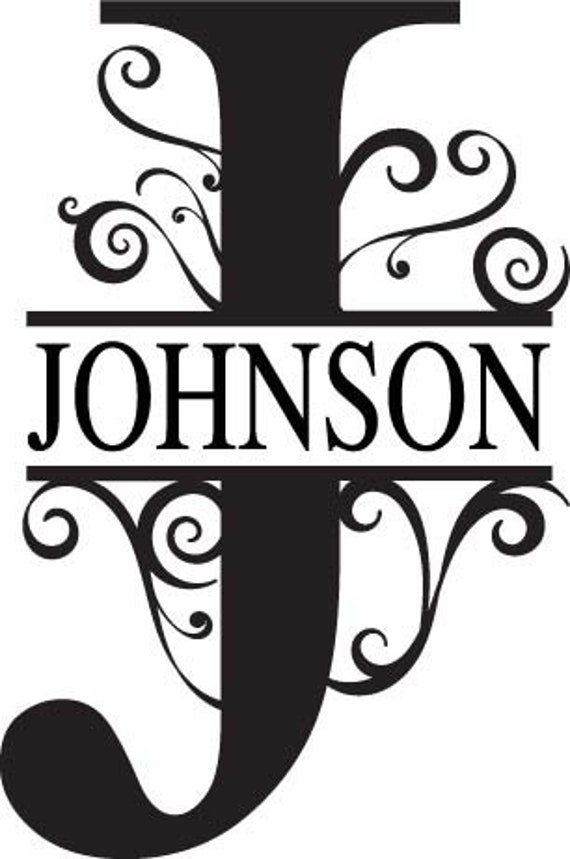 JOHNSON Monogram Digital Download SVG File for CNC Laser | Etsy