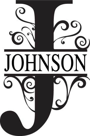 JOHNSON Monogram Digital Download SVG File for CNC Laser | Etsy