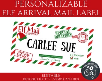 Elf Mail Stickers | Etsy