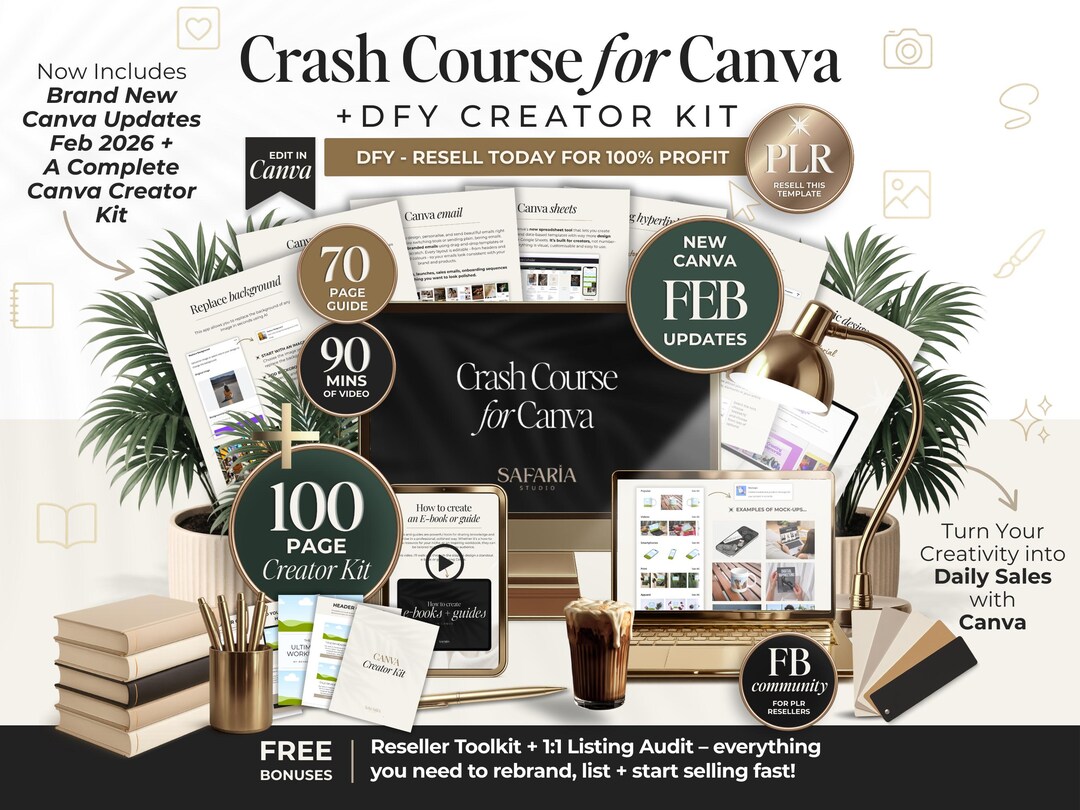 Crash Course for Canva With PLR Resell Rights, DFY Canva Guide ...
