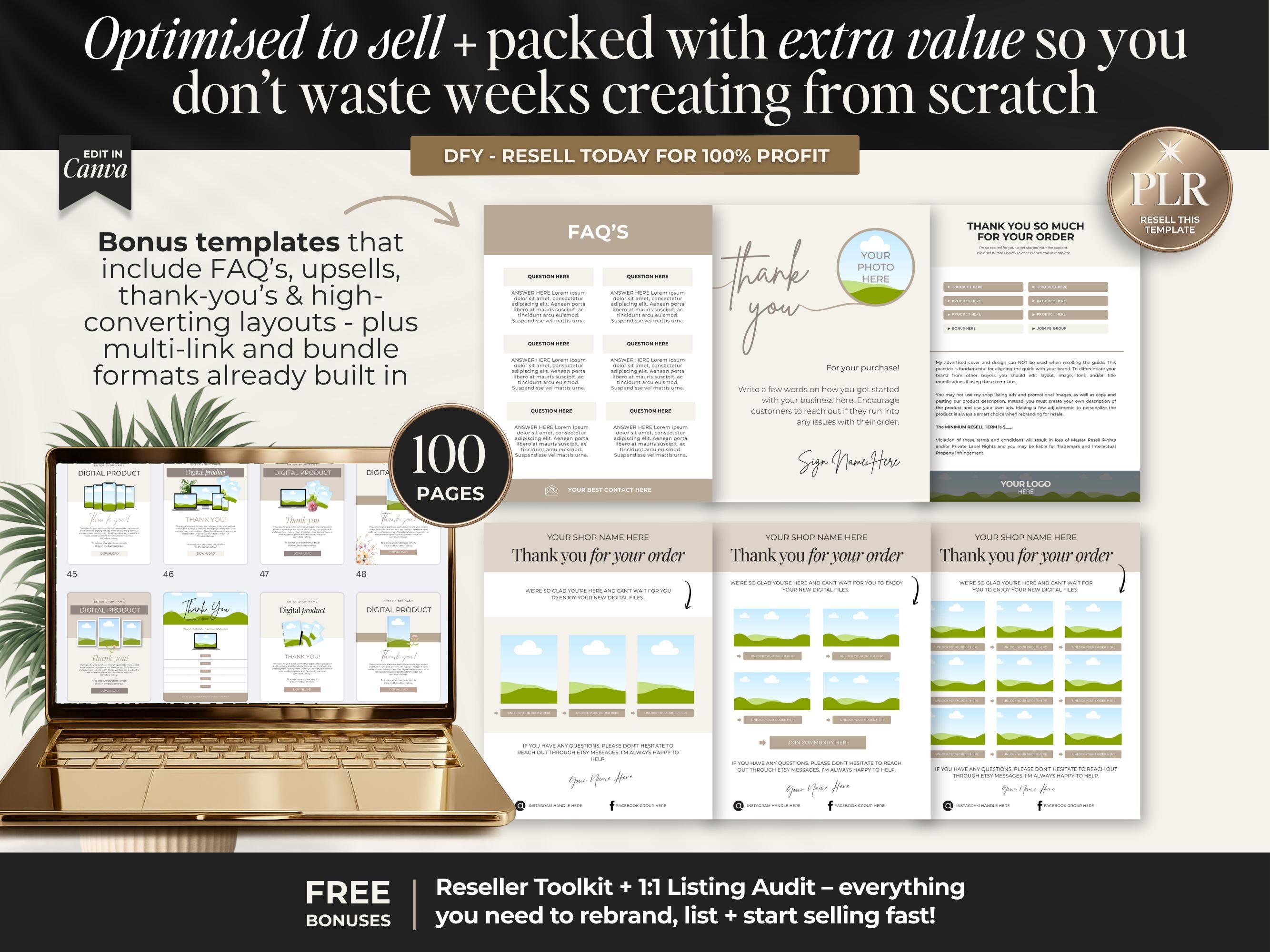 Etsy Download PDF Instruction Templates + PLR Resell Rights, DFY ...