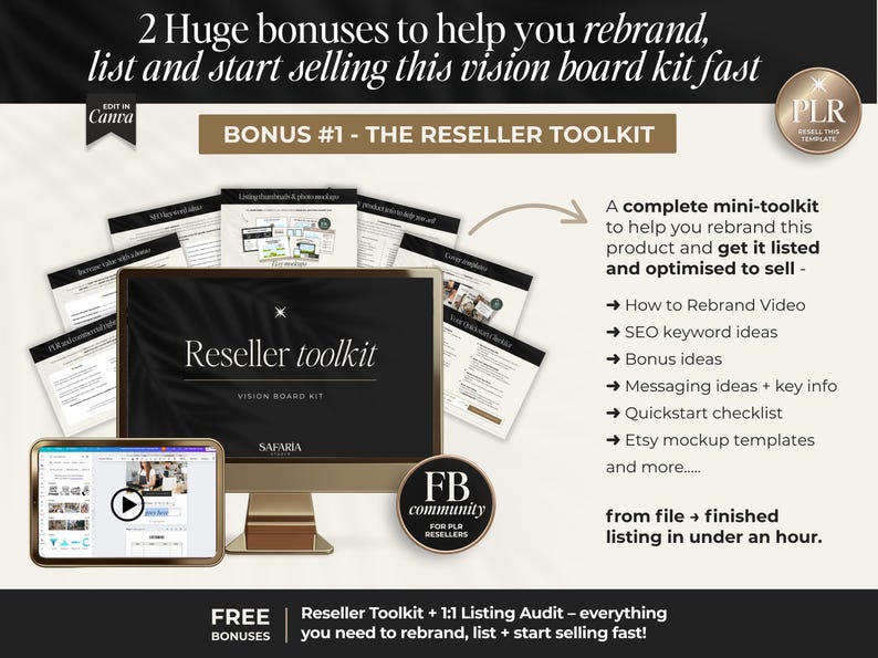 Ultimate 2026 Vision Board Kit PLR, DFY Vision Board Kit With Resell ...