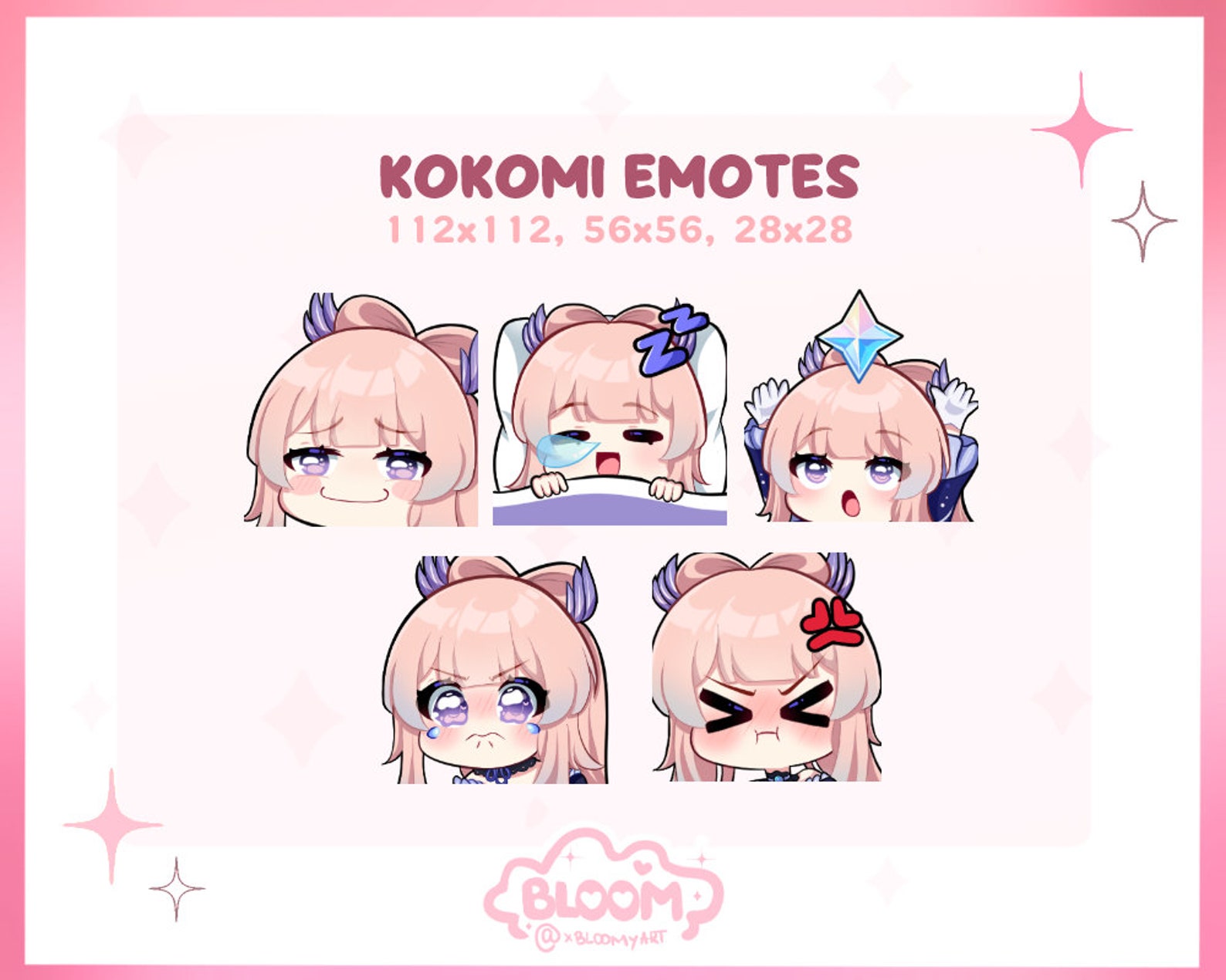 KOKOMI EMOTES/ Genshin Impact Emotes/ Kokomi Genshin Impact - Etsy