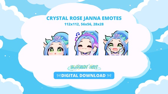 CRYSTAL ROSE JANNA Emotes/ Twitch Emotes/ Discord Emotes/ - Etsy.de