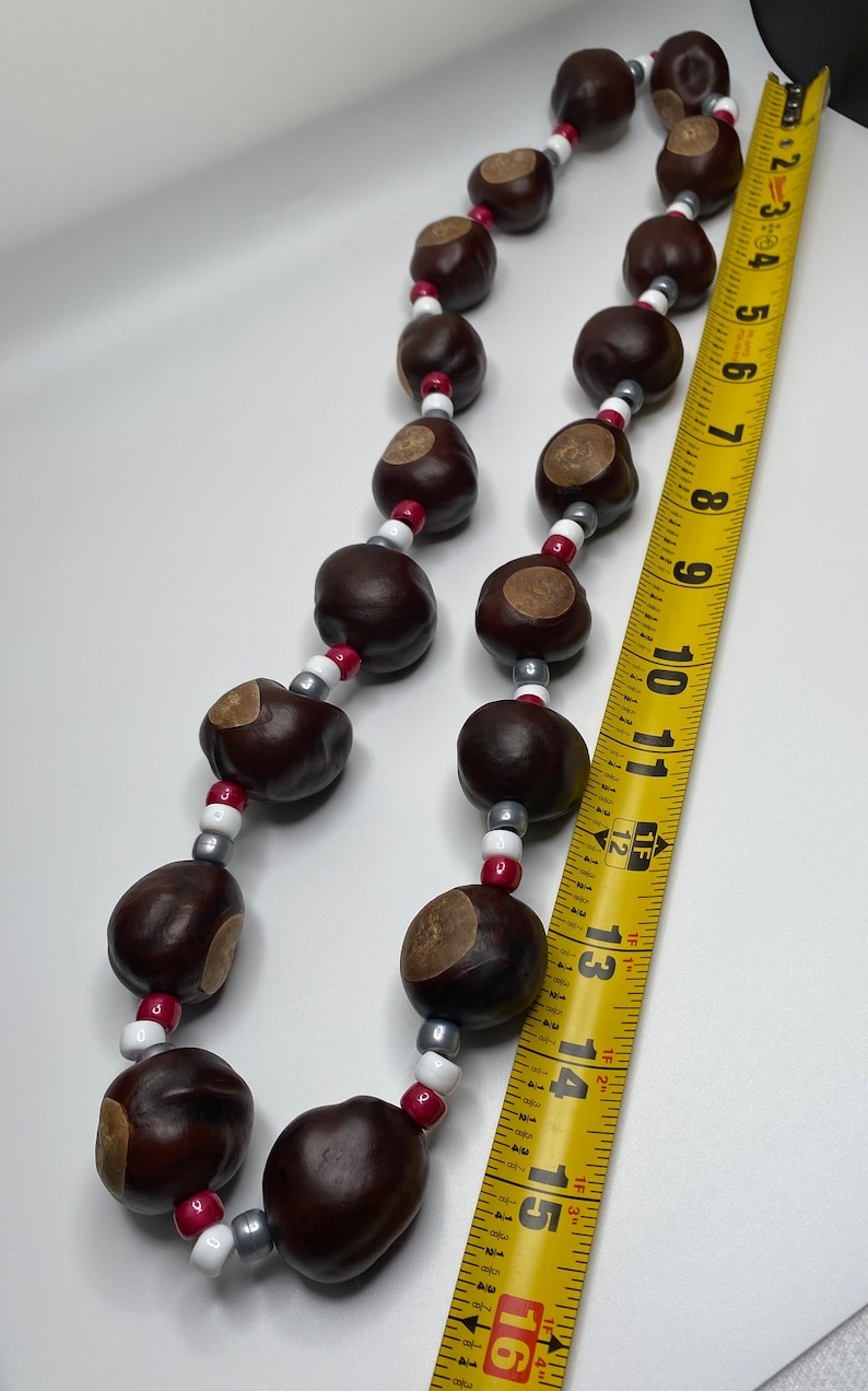 THE Ultimate Ohio State Buckeye Necklace! 16 to 18 High Quality Ohio ...
