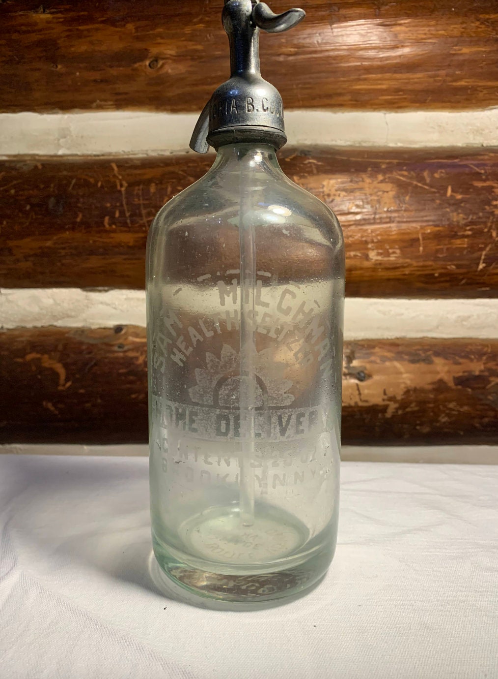 Clear Antique Seltzer Bottle Sam Milchman - Etsy