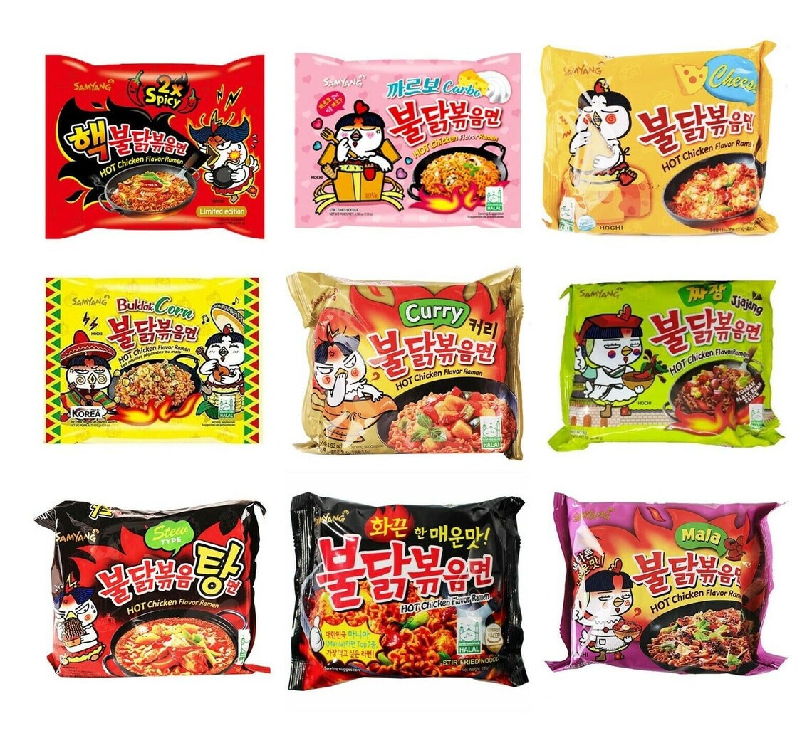 Authentic Asian Ramen Noodle Variety Pack Gift Assorted Flavors Spicy ...