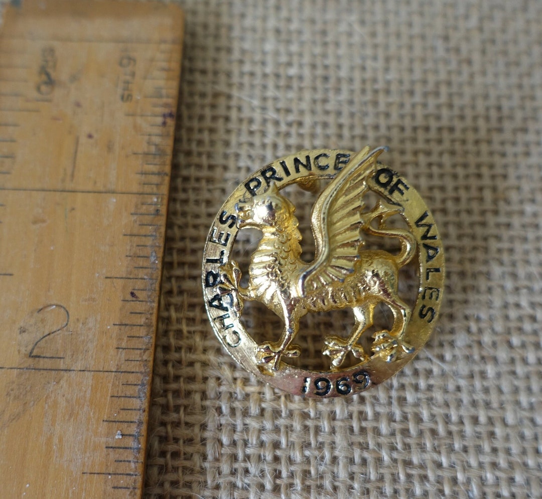 Prince of Wales Investiture 1969 Brooch / Charles - Prince of Wales ...